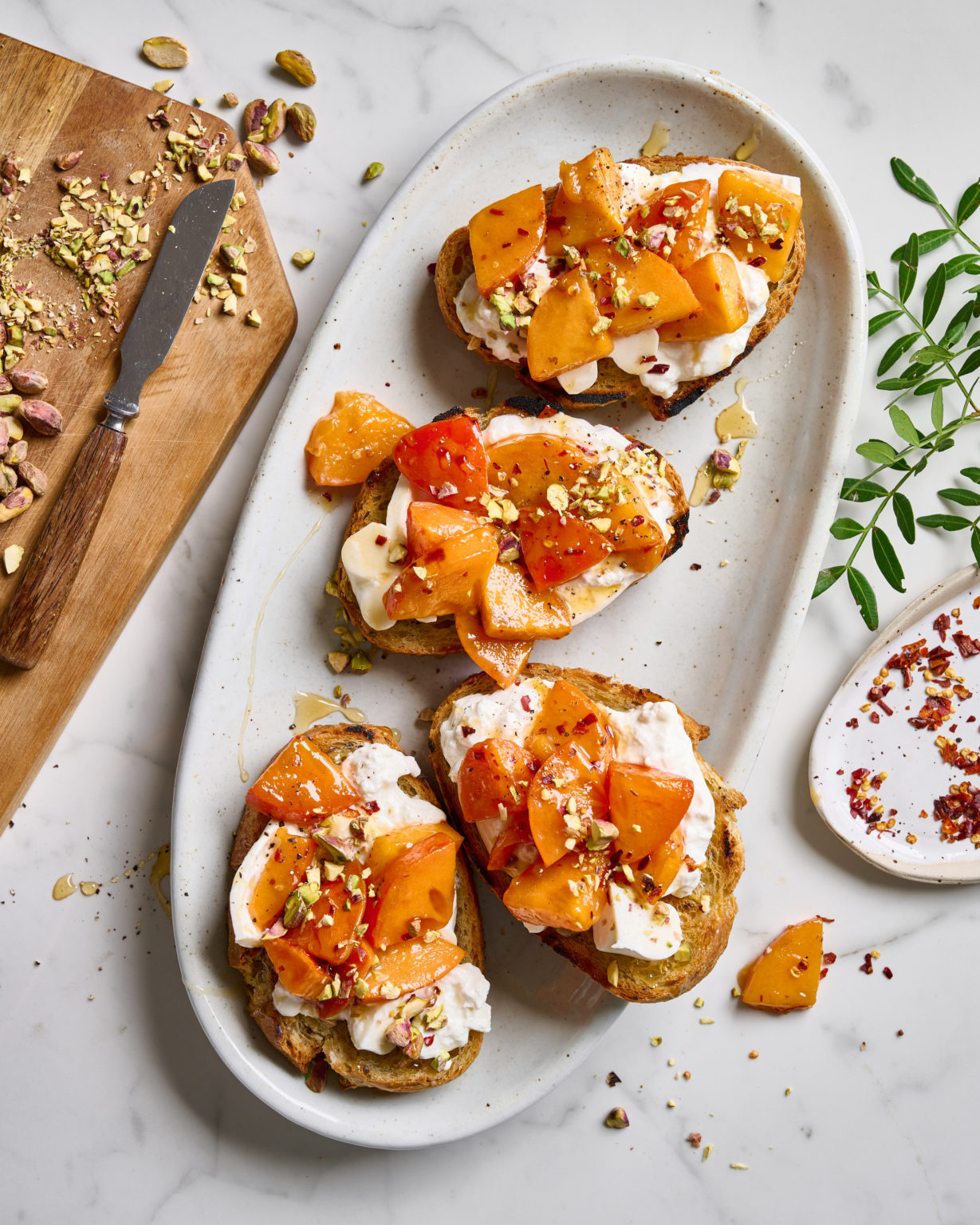 Persimon-burrataleivät – Perinneruokaa prkl | Meillä kotona